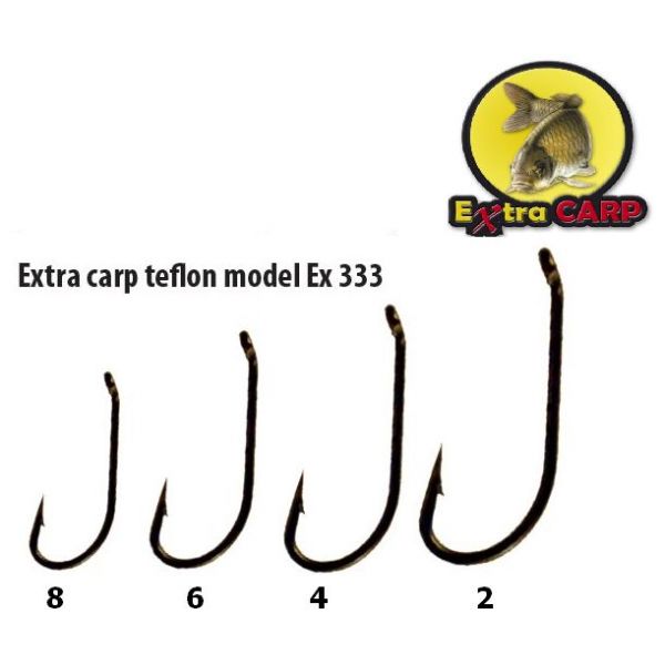 Extra Carp Teflon Hooks série Ex 333 6 | ABC-ZOO