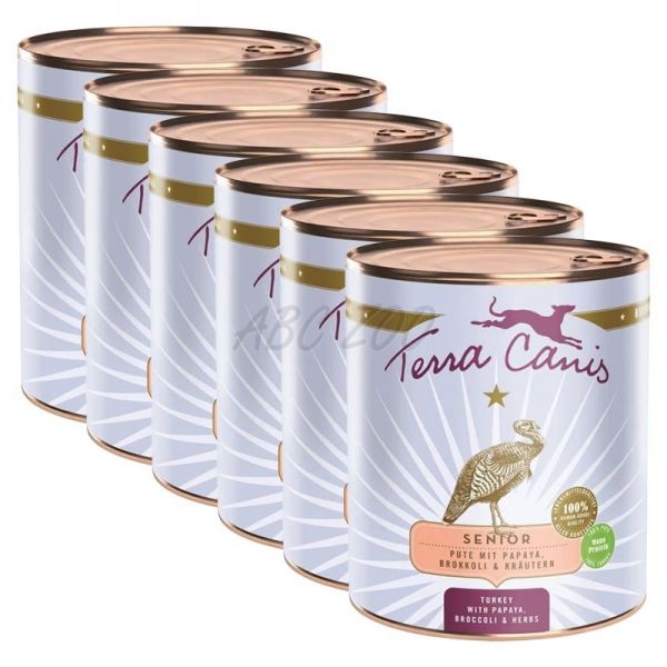 Terra Canis Senior ﻿﻿Turkey with papaya, broccoli & herbs 6 x 800 g ...